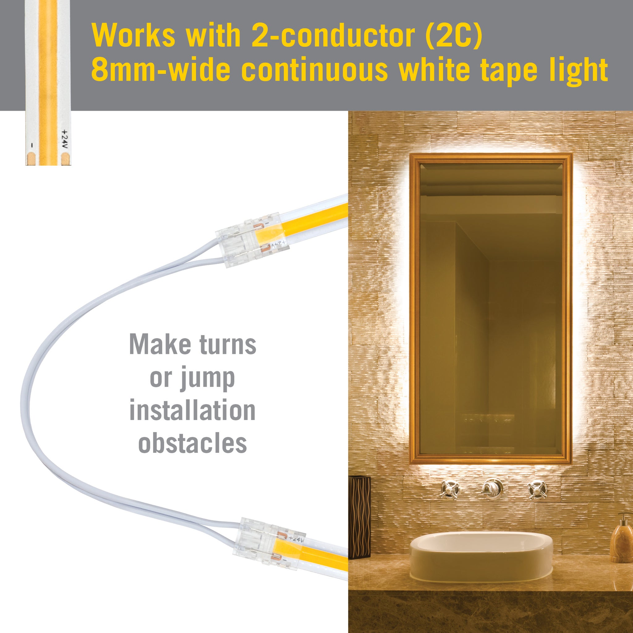 2C COB LED Tape to Tape Connector – Armacost Lighting