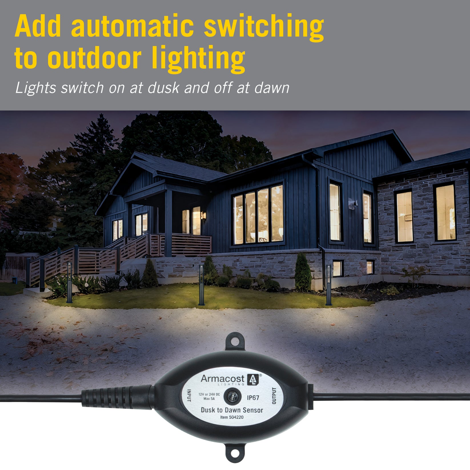 Dusk to Dawn Sensor for Outdoor LED Lighting – Armacost Lighting