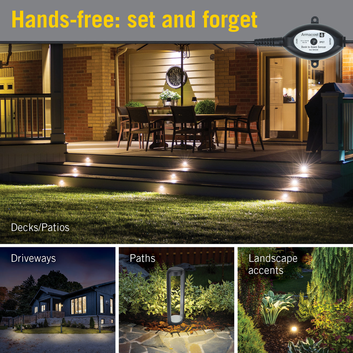 Dusk to Dawn Sensor for Outdoor LED Lighting – Armacost Lighting