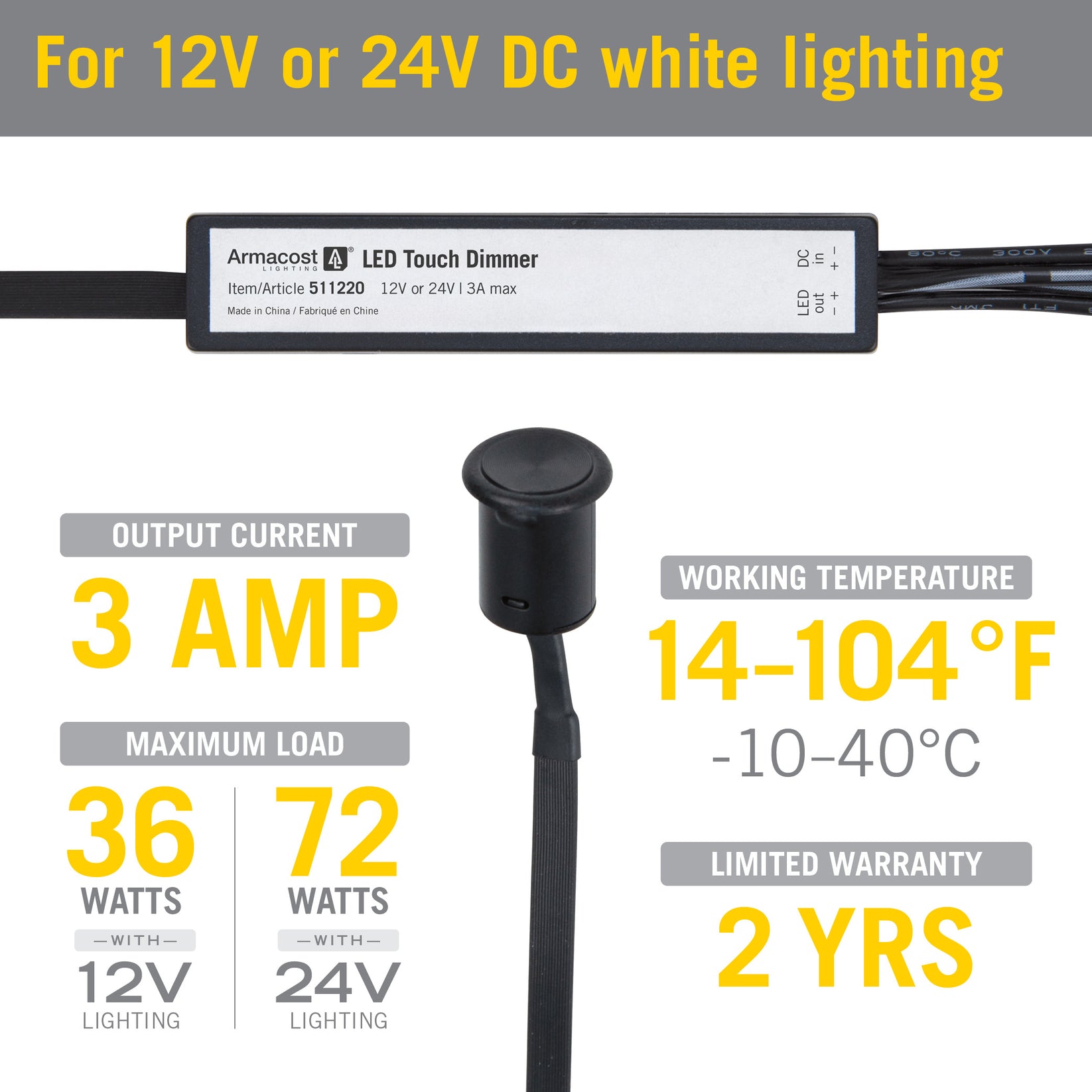 Touch Sensor LED Dimmer Switch – Armacost Lighting