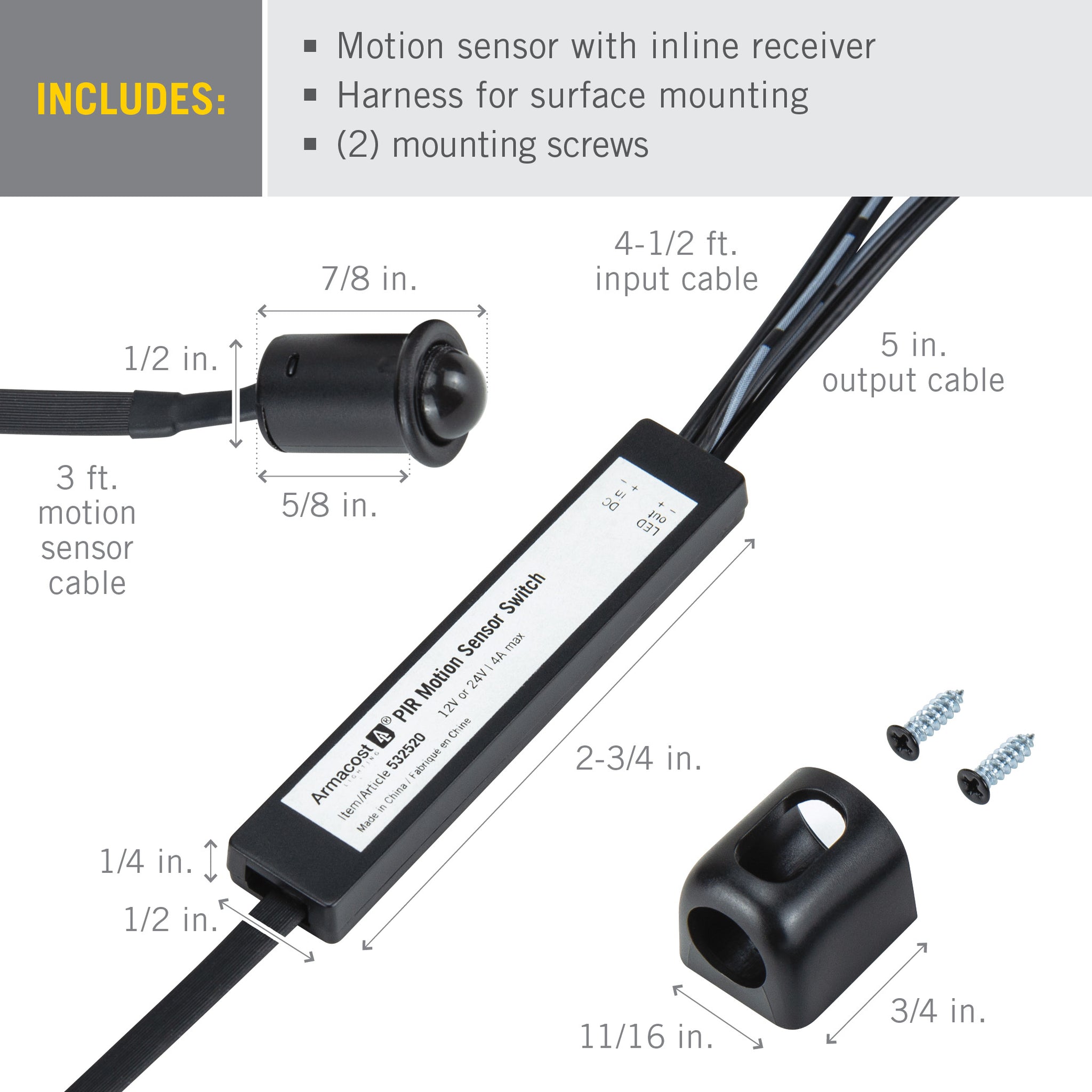 Motion Sensing Switch for LED Light – Armacost Lighting