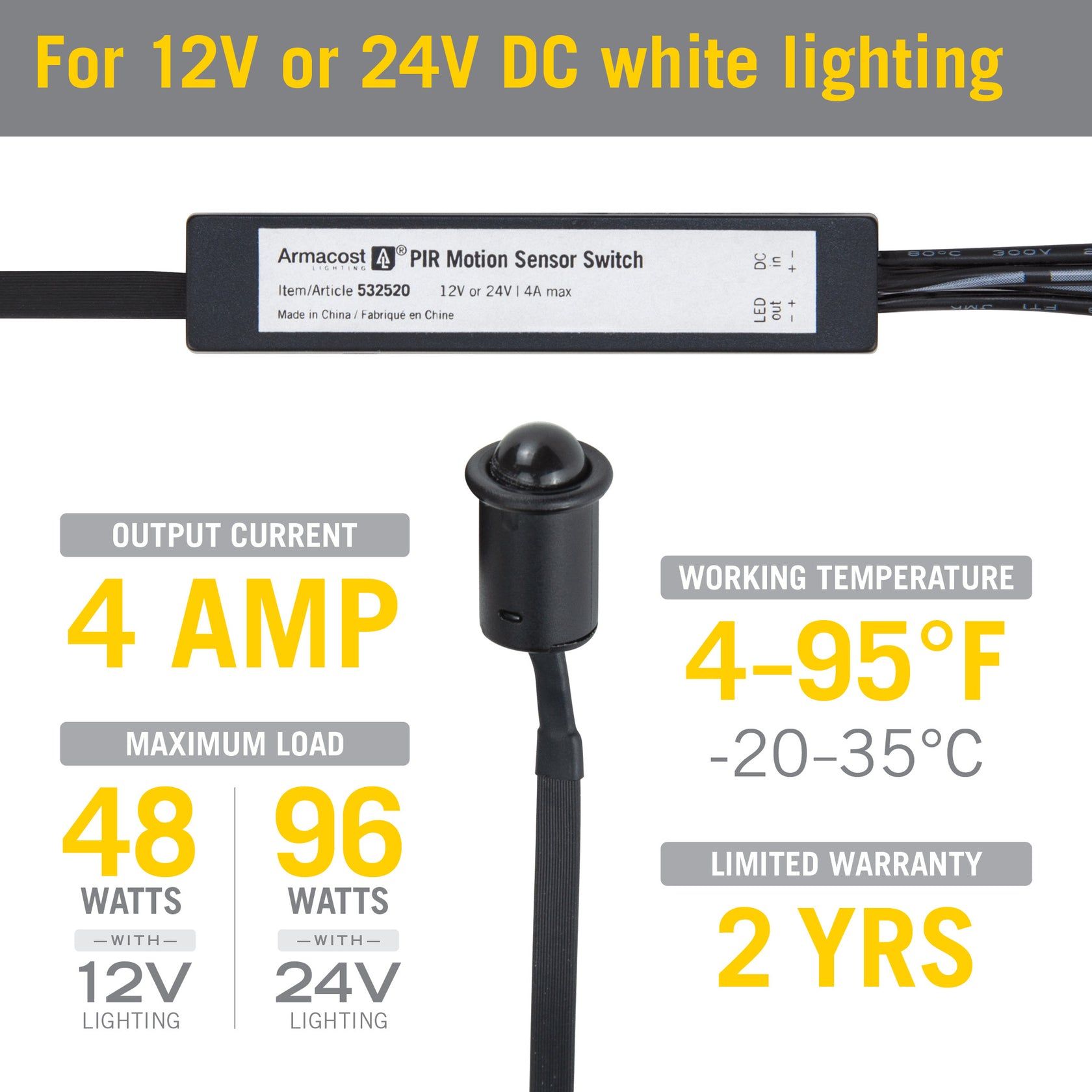 Motion Sensing Switch for LED Light – Armacost Lighting