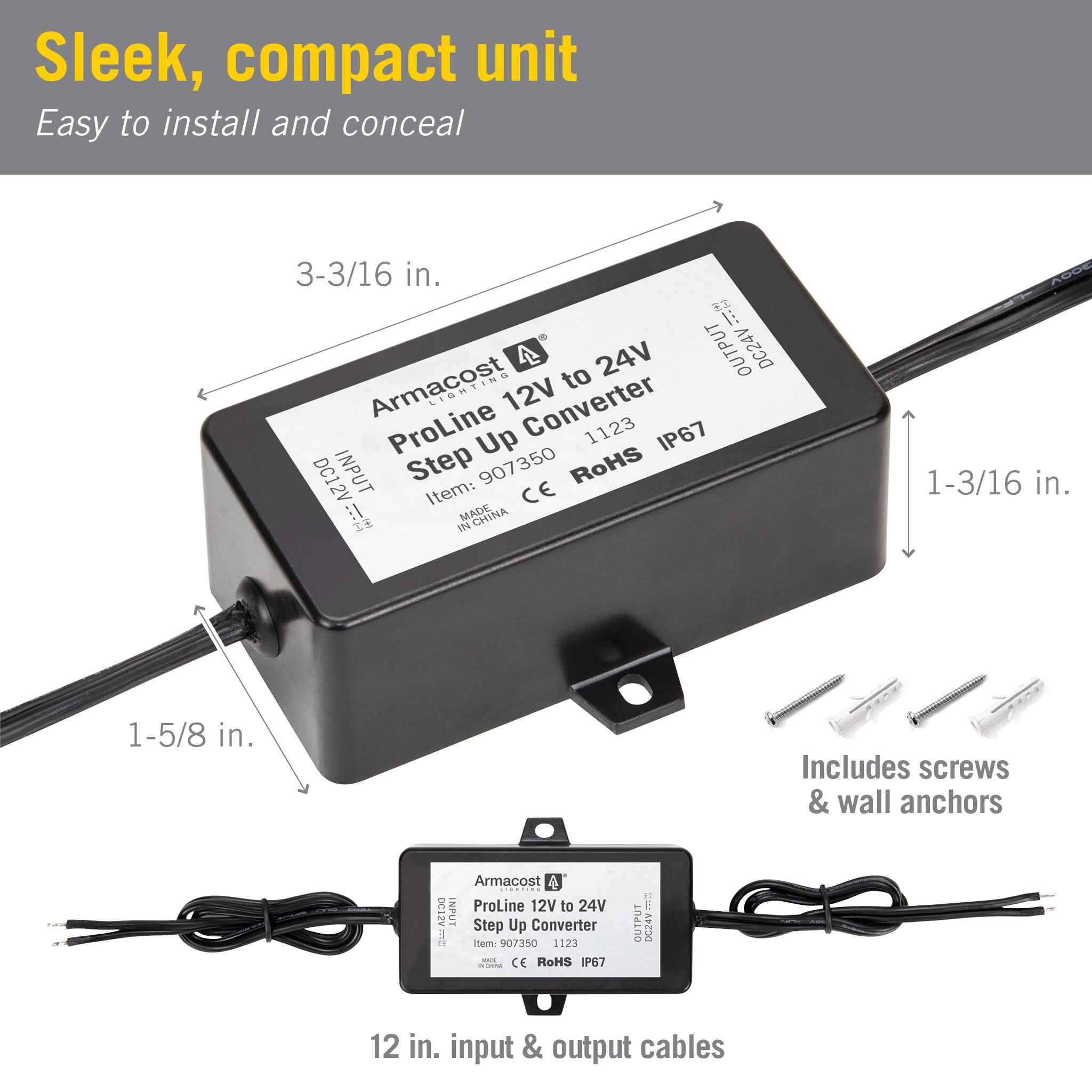 ProLine 12V DC to 24V DC Step Up Converter – Armacost Lighting
