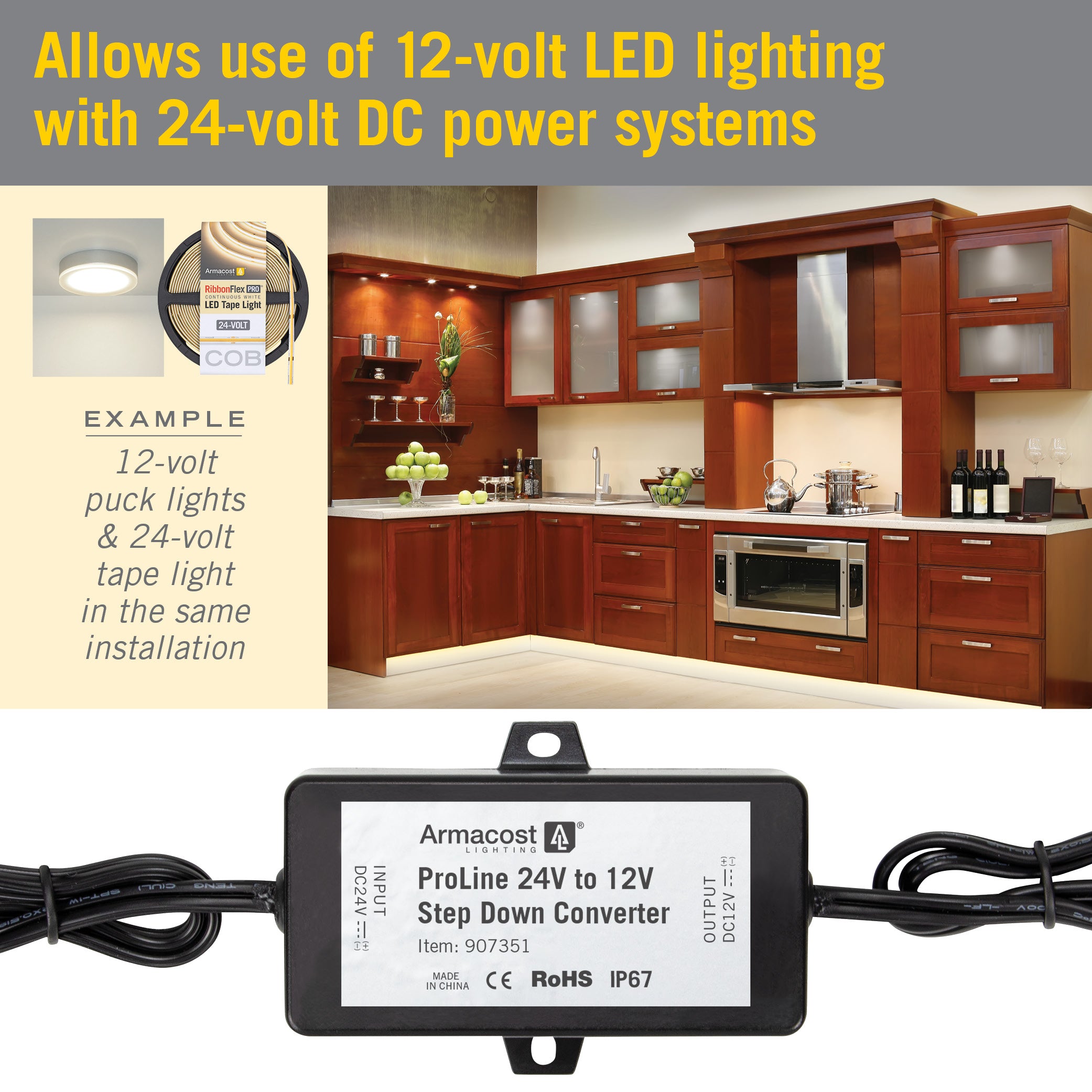 24V to 12V Converter for Low Voltage DC Lighting – Armacost Lighting