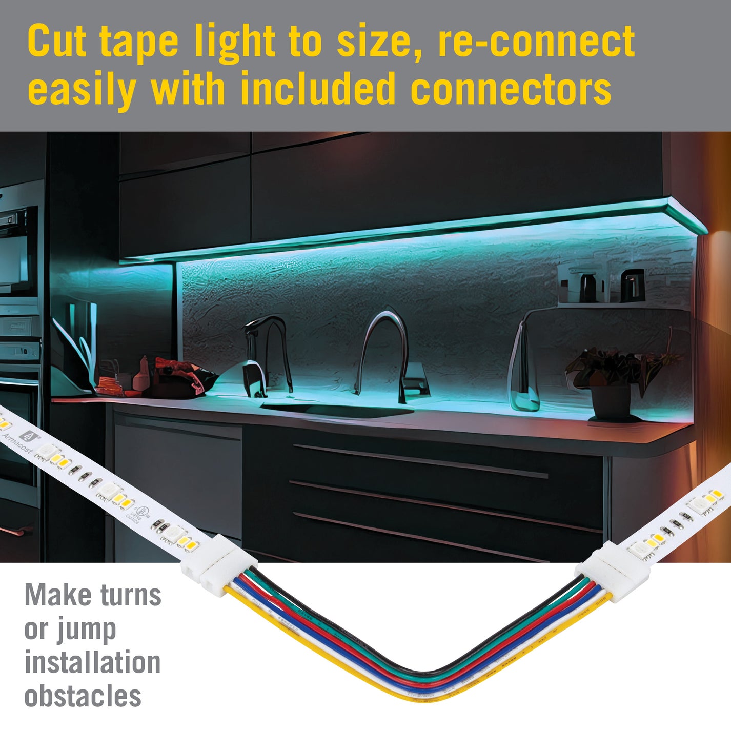 Multicolor + Tunable White LED Tape Light Kit – Armacost Lighting