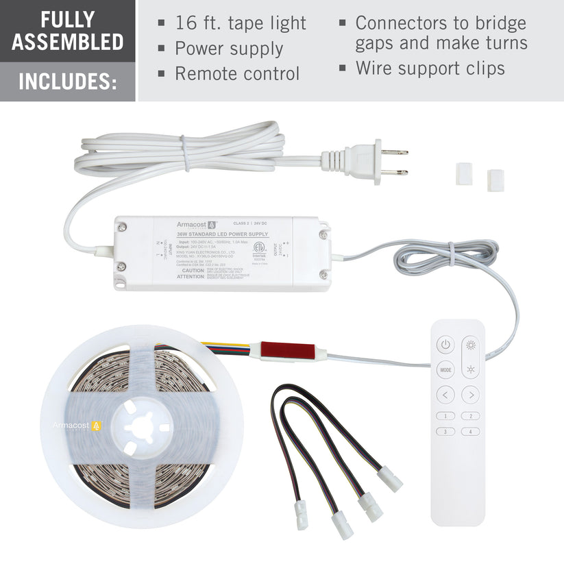 RGBWW LED Strip Lighting Kit – Armacost Lighting