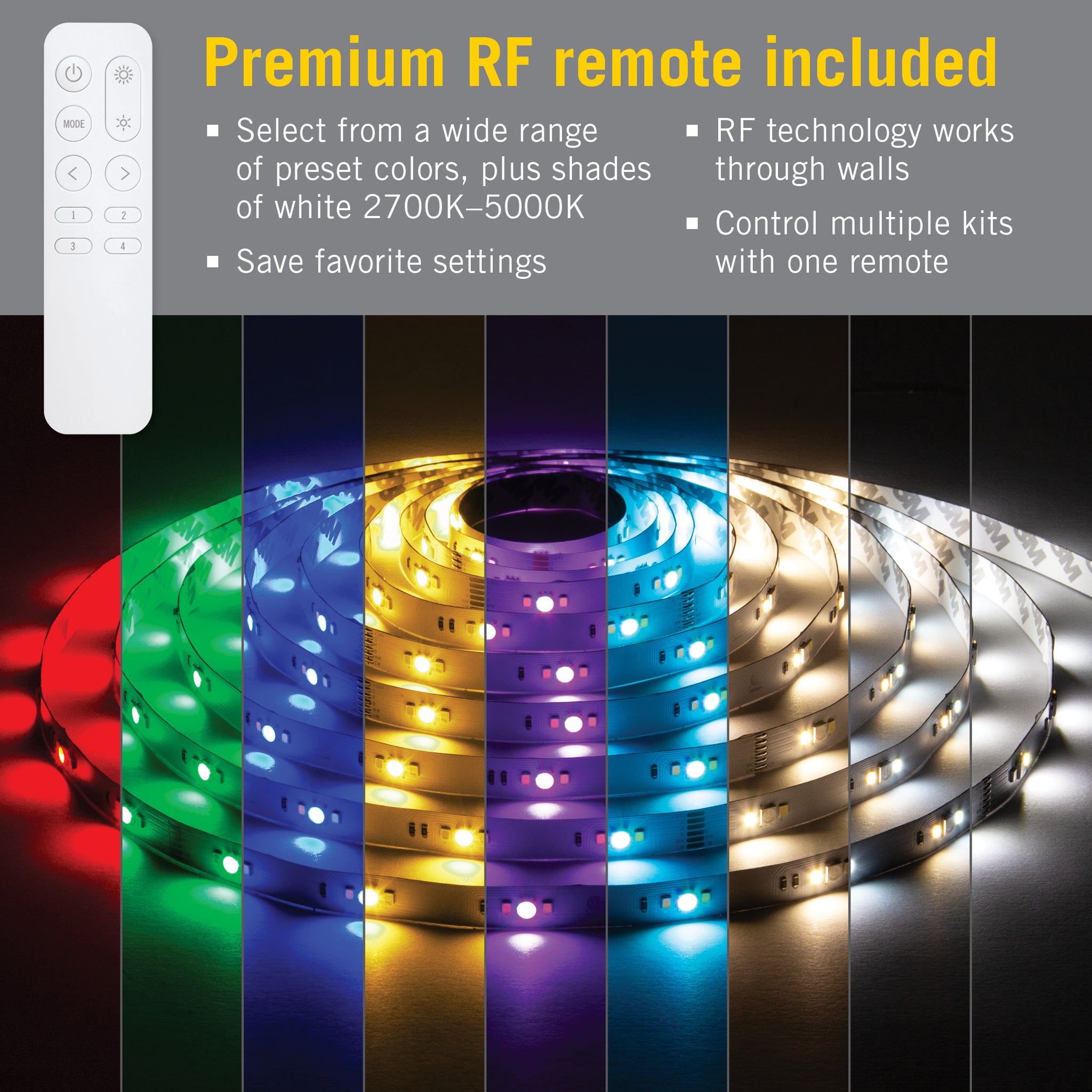 RGBWW LED Strip Lighting Kit – Armacost Lighting