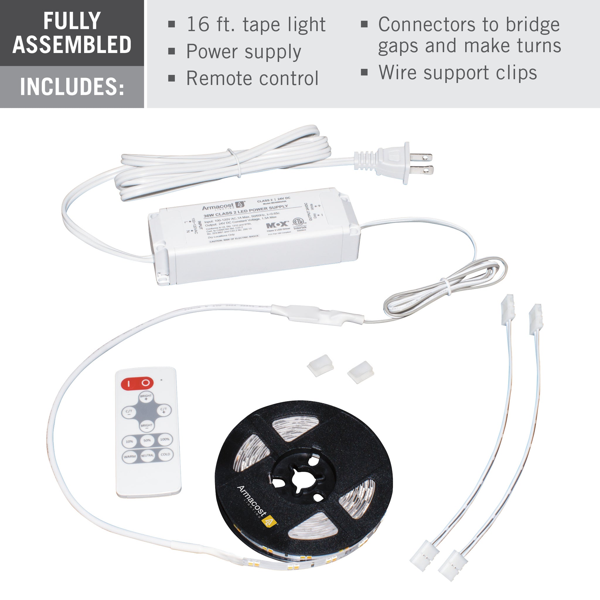 CCT Tunable White LED Strip Light Kit – Armacost Lighting