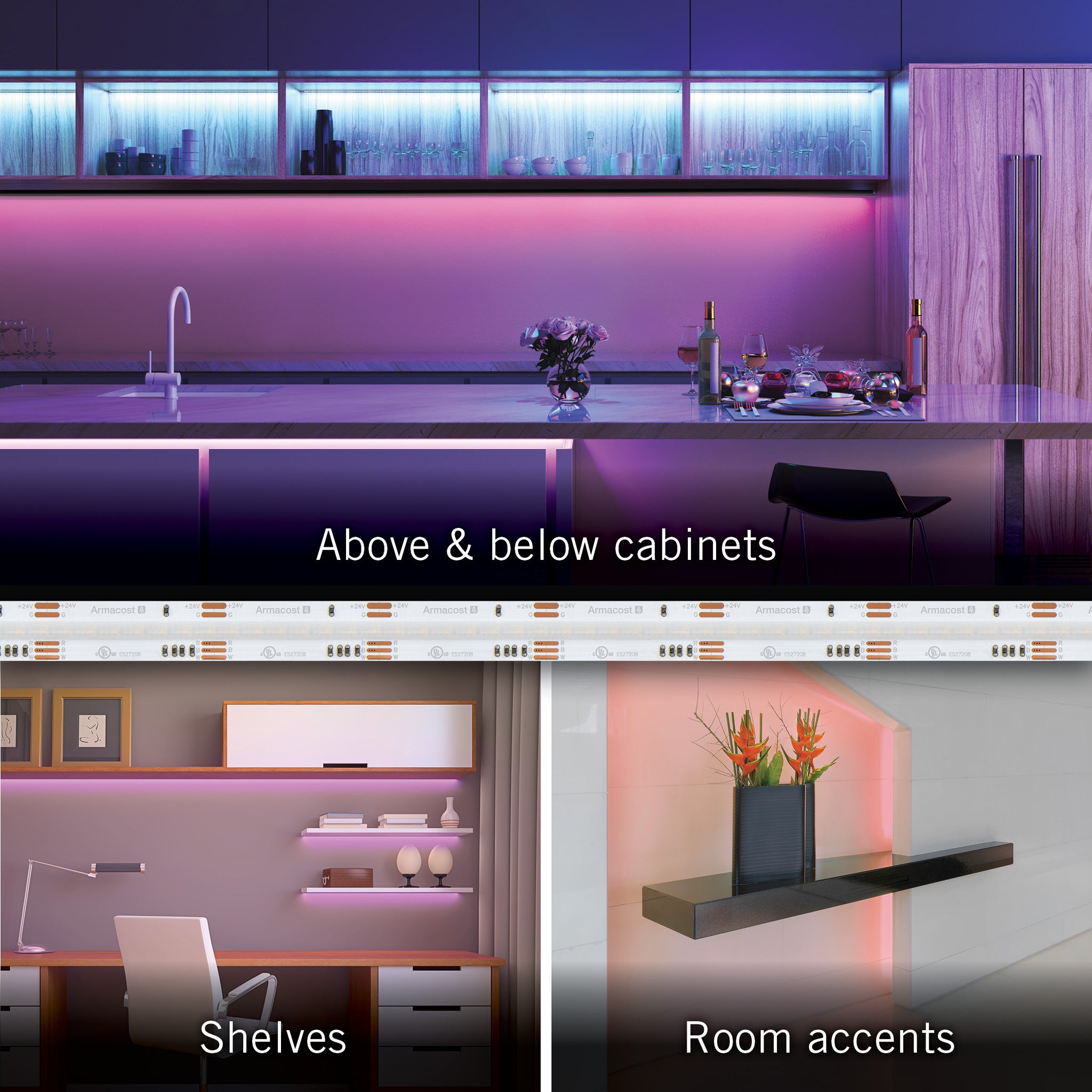 24V COB LED Strip RGB+W Tape Light – Armacost Lighting