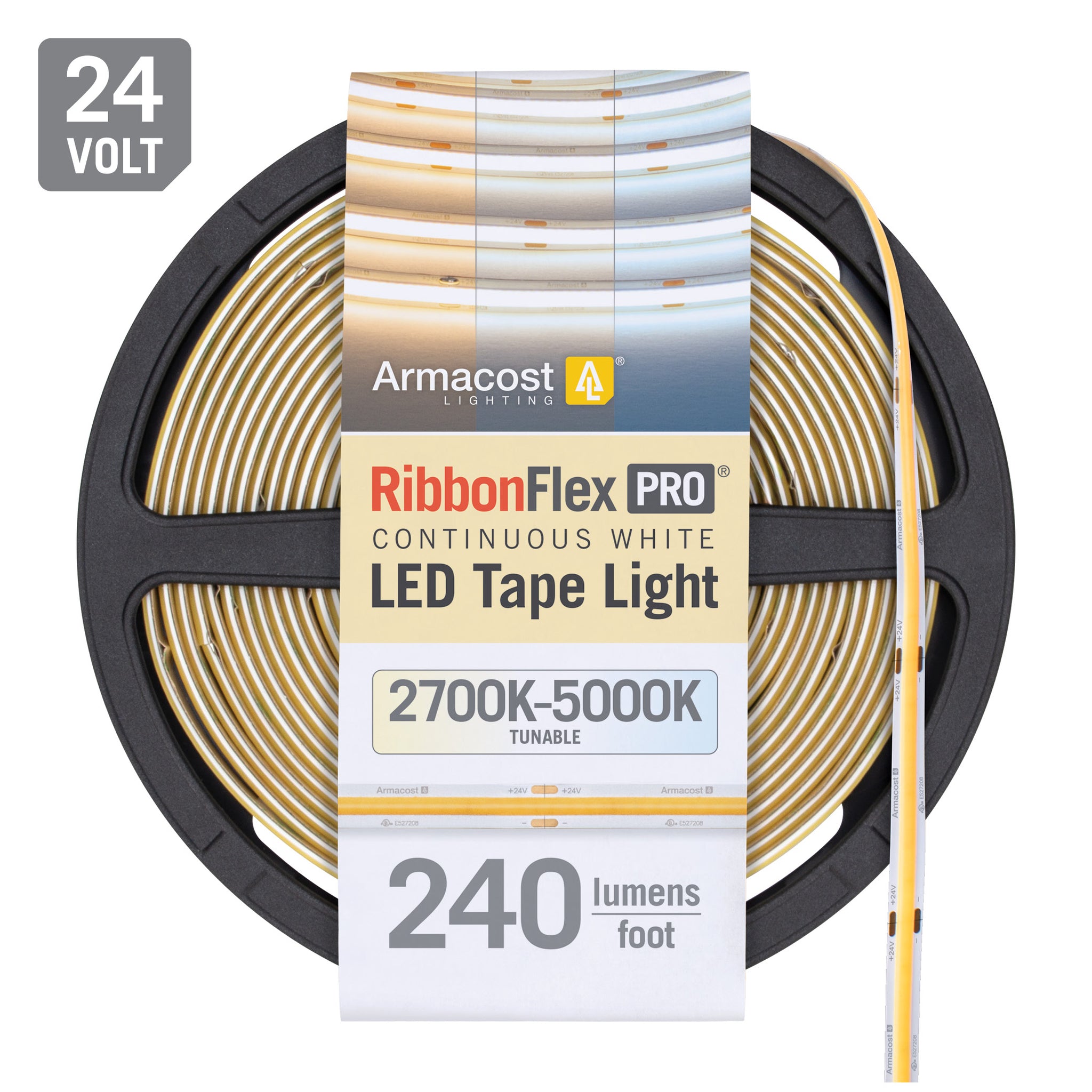 24V CCT Tunable White LED COB Tape Light – Armacost Lighting