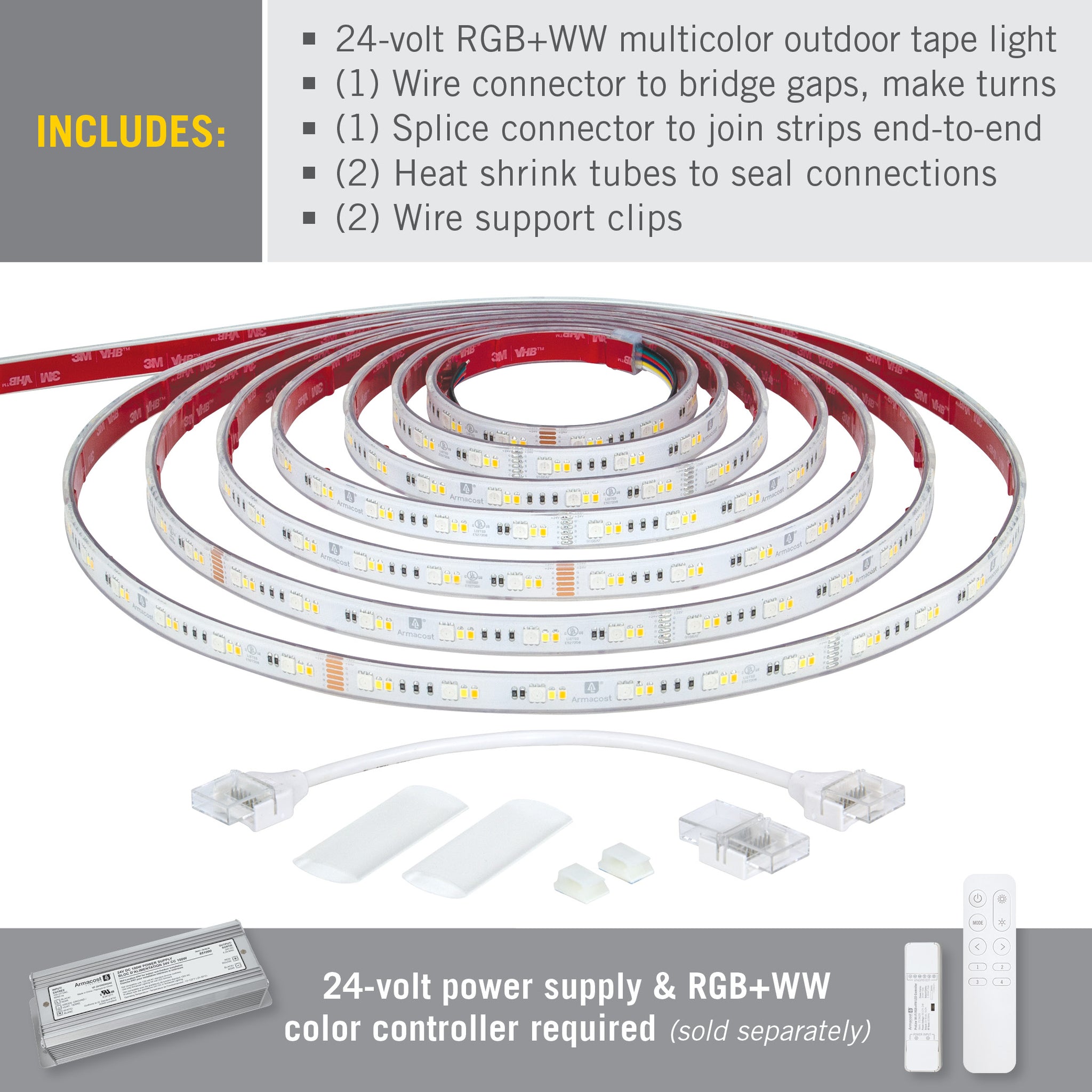 RGB+WW Waterproof LED Strip Lights – Armacost Lighting