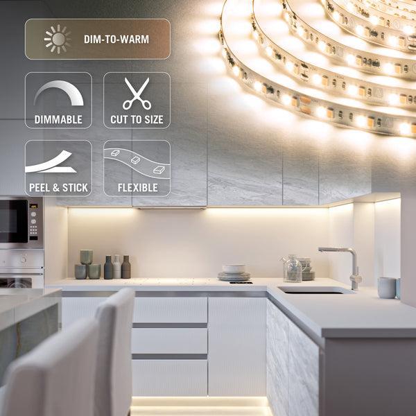 Dimmable LED Strip Lights Dim-to-Warm – Armacost Lighting