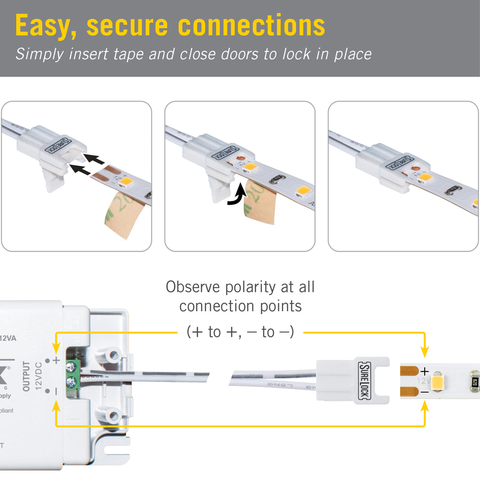 SureLock 2C LED Strip Extension Connector – Armacost Lighting
