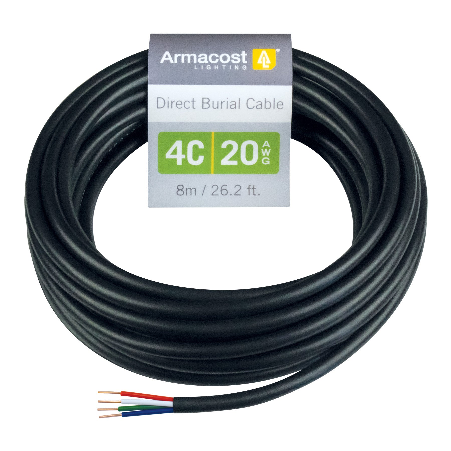 Underground Burial Wire 14 AWG 2 Conductor Black Stranded Low Voltage