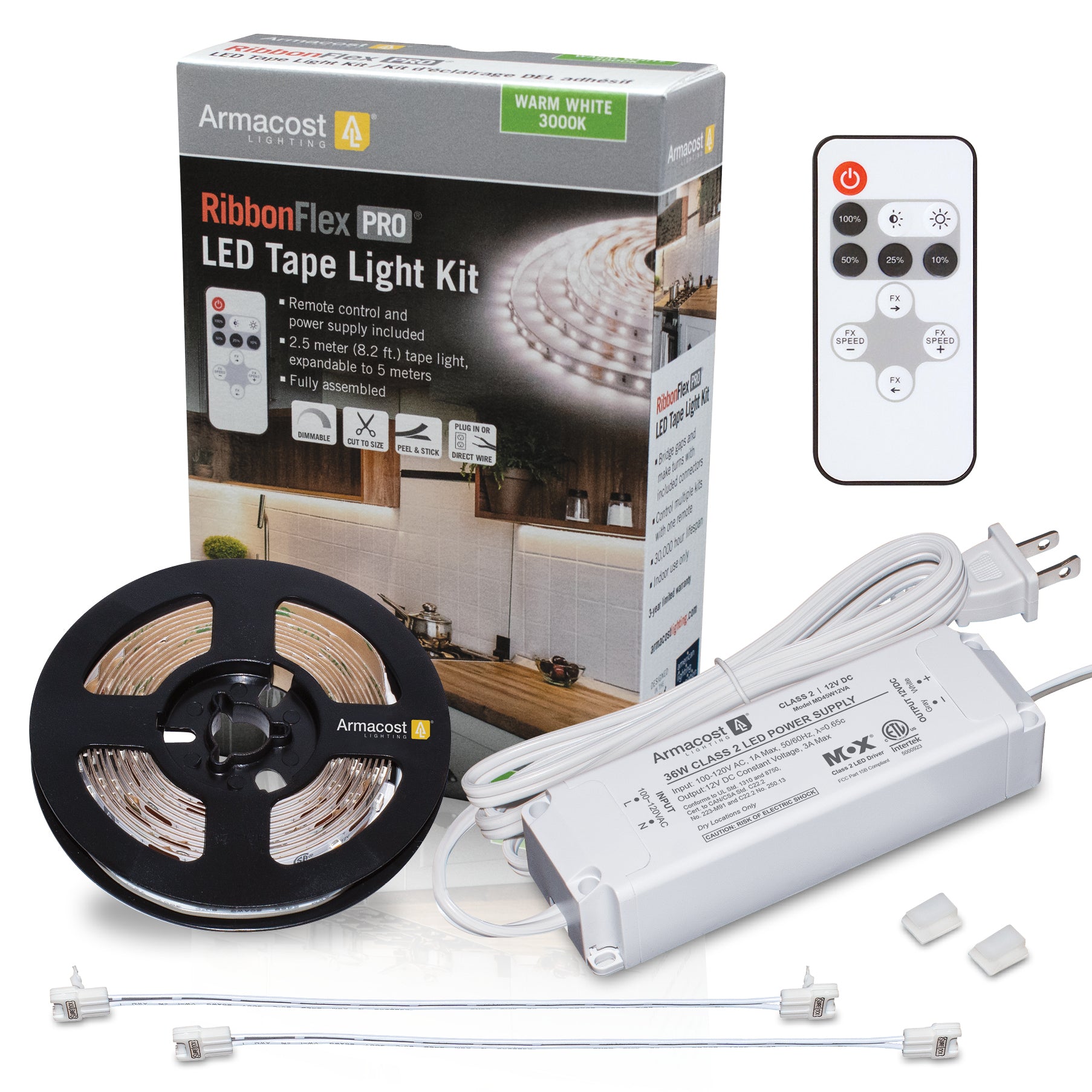 Pro 12V 3000K White LED Strip Light Kit – Armacost Lighting