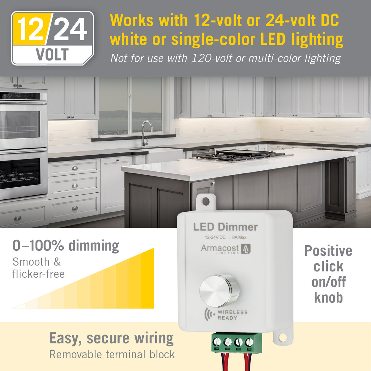 Rotary Knob LED Strip Light Dimmer – Armacost Lighting
