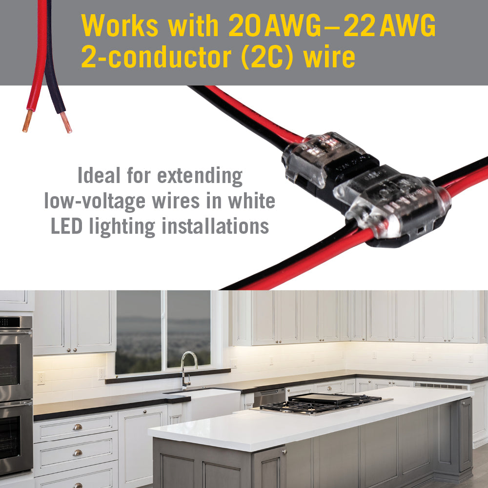2C LED Strip Light Wire to Wire T Connector – Armacost Lighting