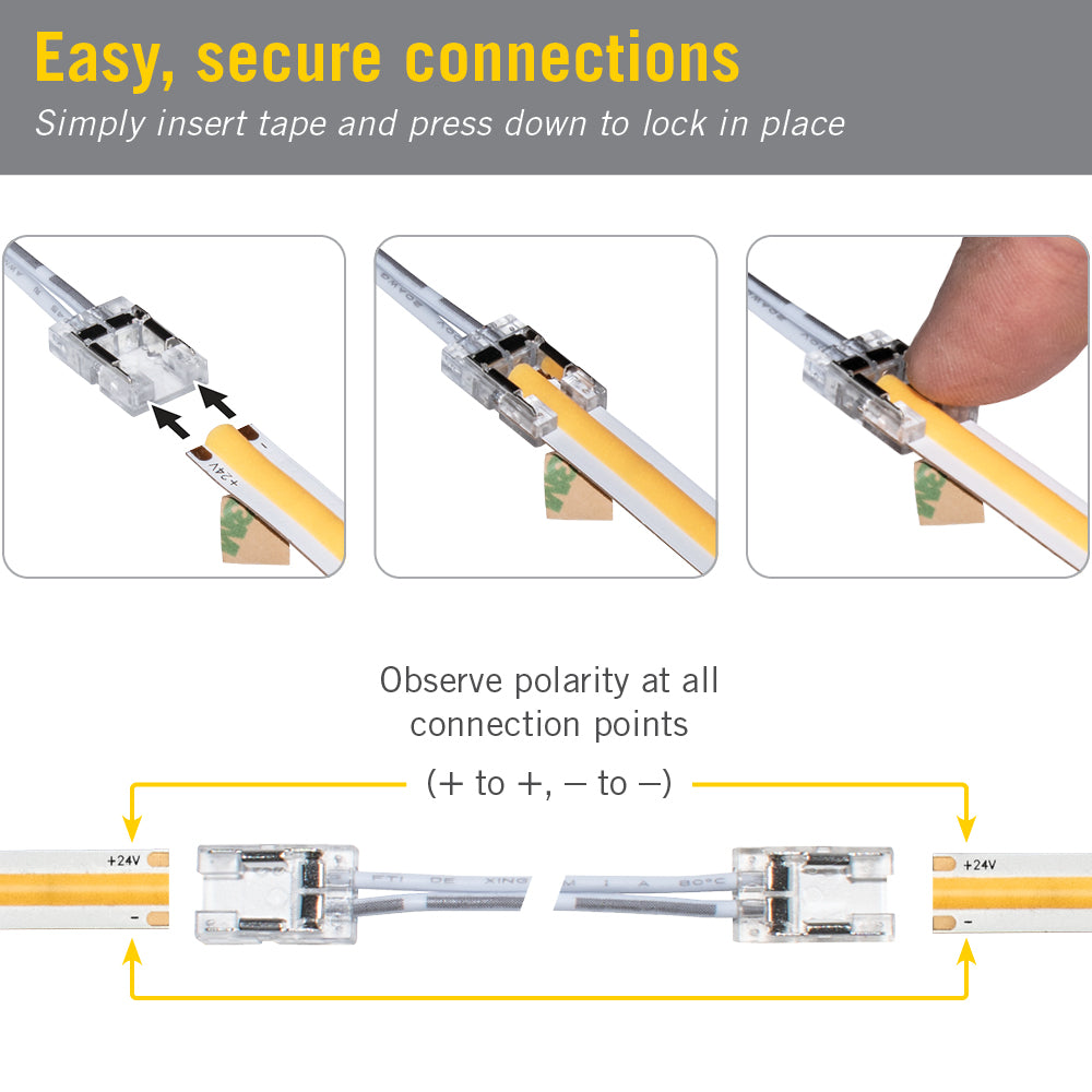 2C COB LED Tape to Tape Connector – Armacost Lighting
