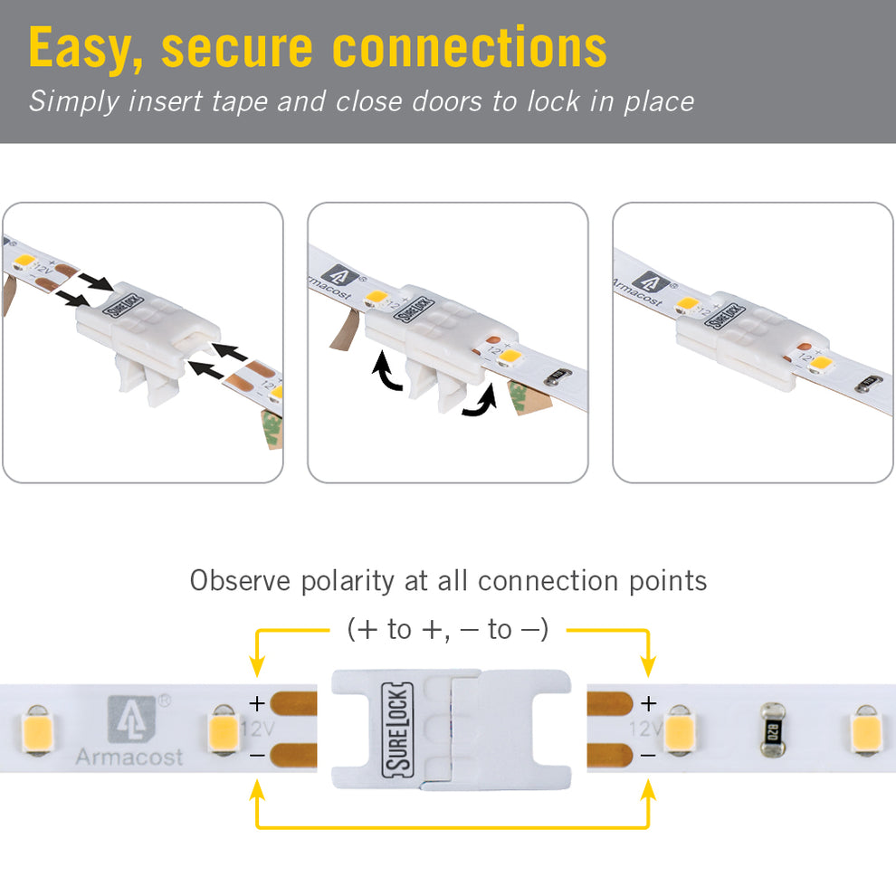 SureLock Splice Connector for 2C LED Strip – Armacost Lighting